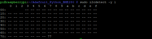 Raspberry Pi BME280 MySQL Data Collection